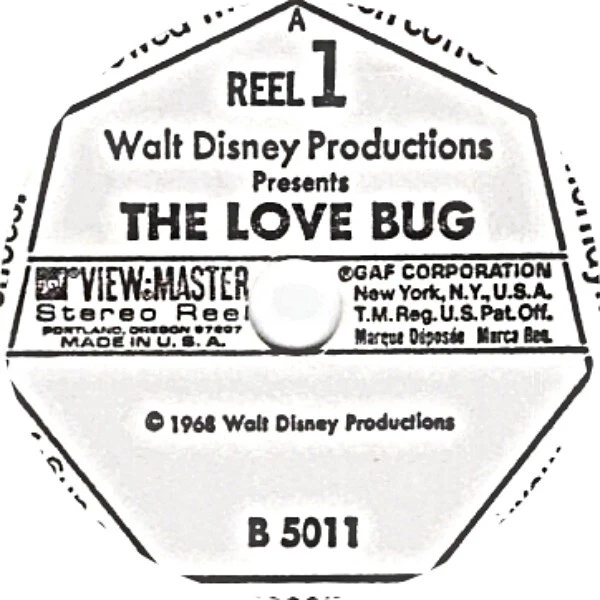 1968 VIEW-MASTER #B501 "Walt Disney Presents The Love Bug" 3-Reel Set ...