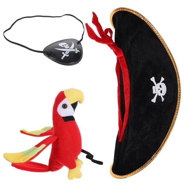 PP COTTON STUFFED Parrot Child Pirate Costume Prop Cosplay Hat Cap $27. ...