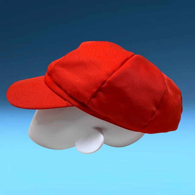 SUPER MARIO BROS Costume Hat Red One Size Not Foam Video Game Character ...