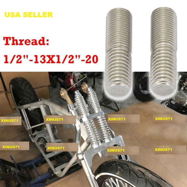 HANDLEBAR FRONT END Springer Riser Stud Adapter Kit For Harley Chopper ...