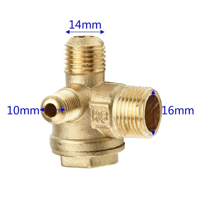 3-WAY AIR COMPRESSOR Brass Non-Return Check Cut-Off Valves Thread Tools ...