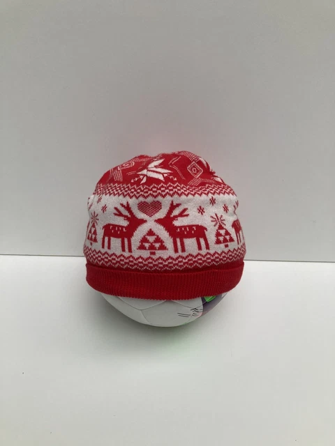 ADULTS CHRISTMAS SANTA Beanie Hat Party Fancy Dress Accessories Red ...