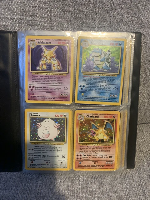 POKEMON CARDS BASE set with Charizard and original binder complete 102/ ...