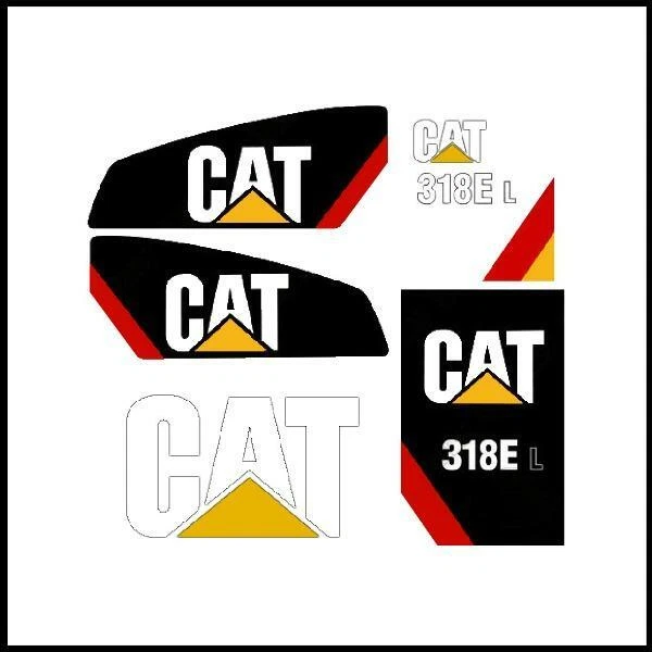 CATERPILLAR 318EL DECALS Sticker Kit for excavator EUR 159,31 - PicClick FR