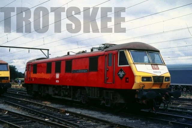 35MM SLIDE DB German Railways Electric Loco Class 90 90129 Crewe 1995 ...