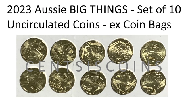2023 AUSSIE BIG Things - Set of 10 - $1 Uncirculated Coins from coin bags $25.99 - PicClick AU