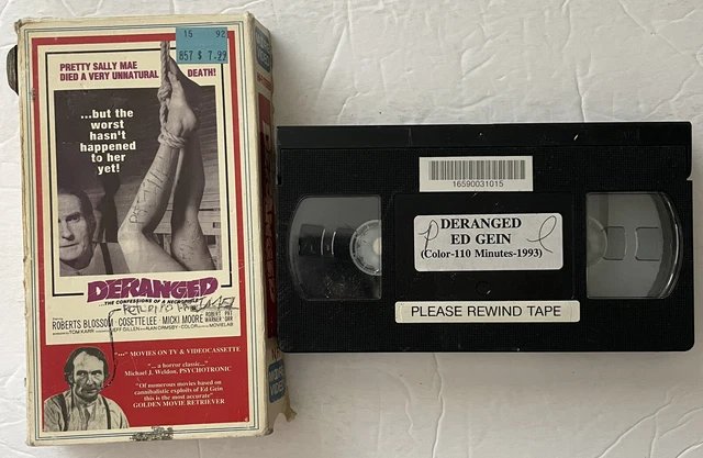 DERANGED CONFESSIONS NECROPHILE Ed Gein American Maniac VHS 1974 Horror ...
