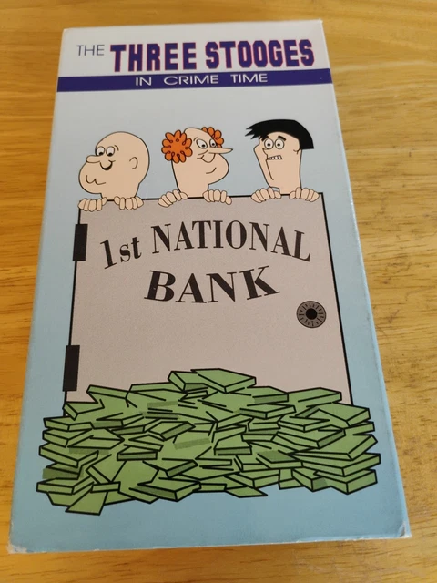 THE THREE STOOGES In Crime Time (VHS 1997) 1st National Bank - cartoon ...