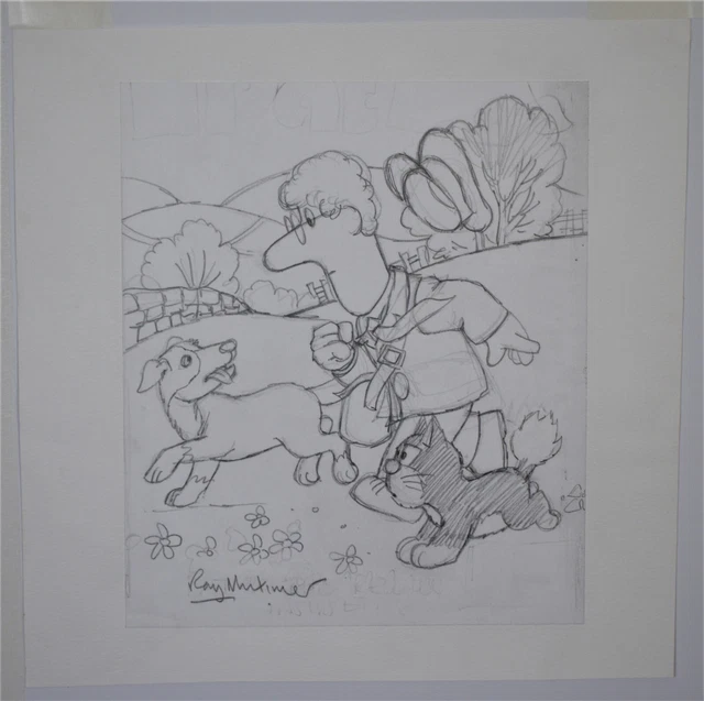 ORIGINAL POSTMAN PAT artwork drawing by listed illustrator Ray Mutimer ...