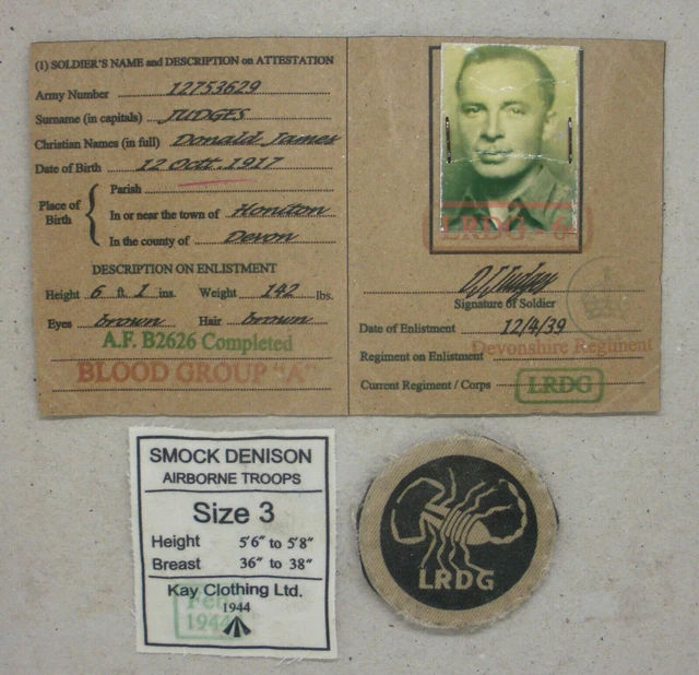 WW2 BRITISH ARMY LRDG soldier's document and badges £20.00 - PicClick UK