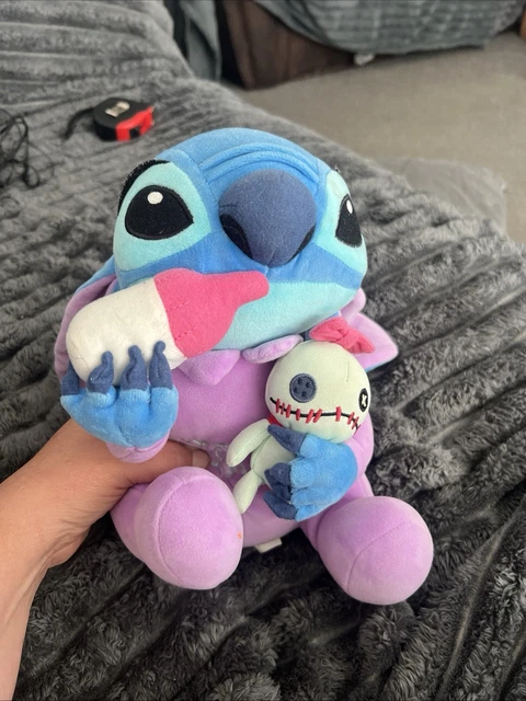 DISNEY LILO AND Stitch Plush Soft Toy Teddy 10 Inch Holding Scrump ...