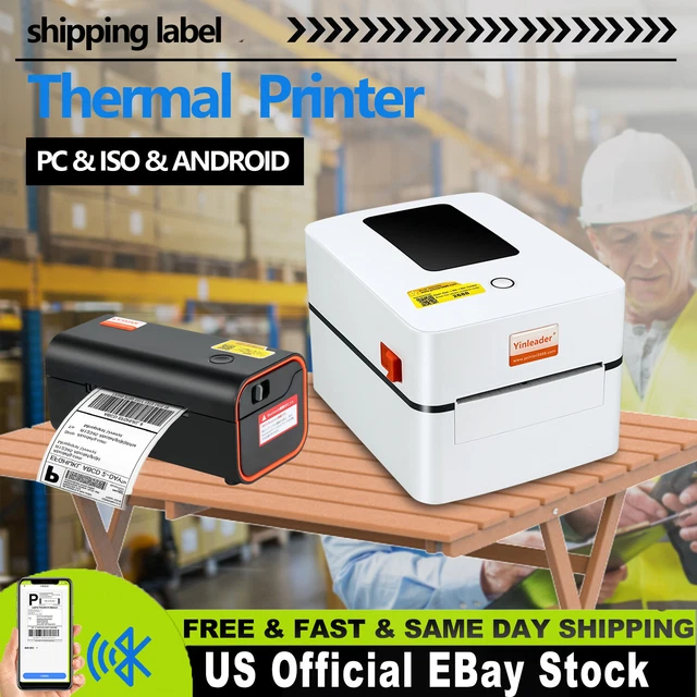 THERMAL SHIPPING LABEL Printer 4x6 USB Bluetooth PC for eBay Amazon UPS ...