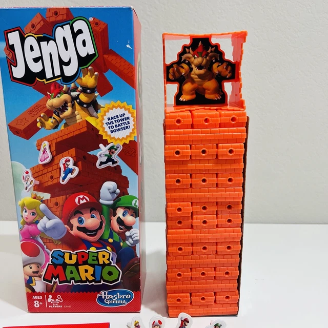 HASBRO JENGA SUPER Mario Nintendo Edition Game Block Stacking Tower ...
