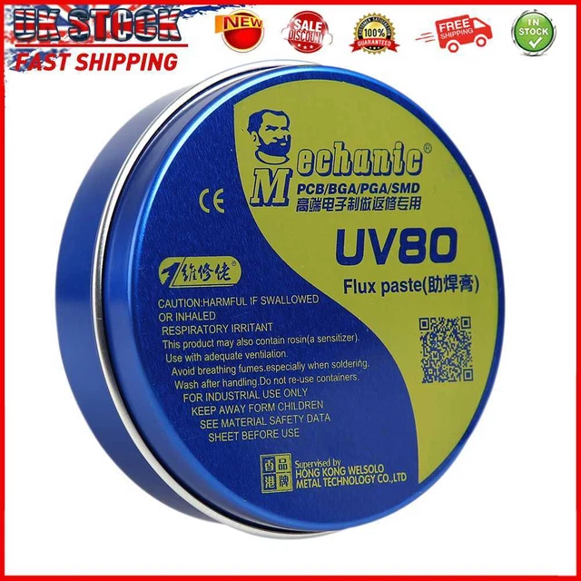 FLUX SOLDER PASTE PCB Repair IC Parts Soldering Rework Tools (MCN-UV80) £7.69 - PicClick UK