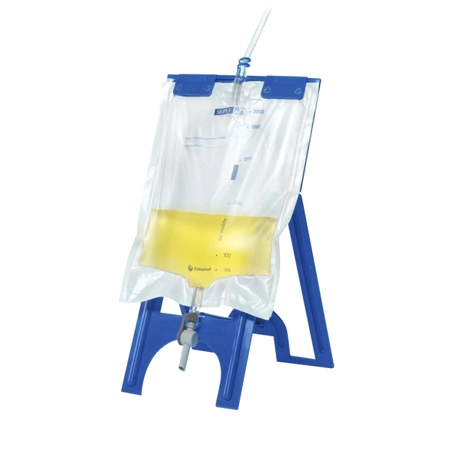 SIMPLA FOLDING NIGHT Stand Incontinence Aids Catheter Urine Bag Holder ...