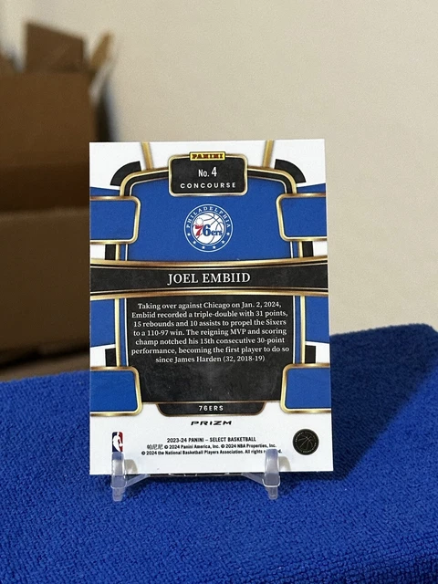 CARTA PRIZM JOEL Embiid 2023-24 Select Concourse flash arancione #4 ...