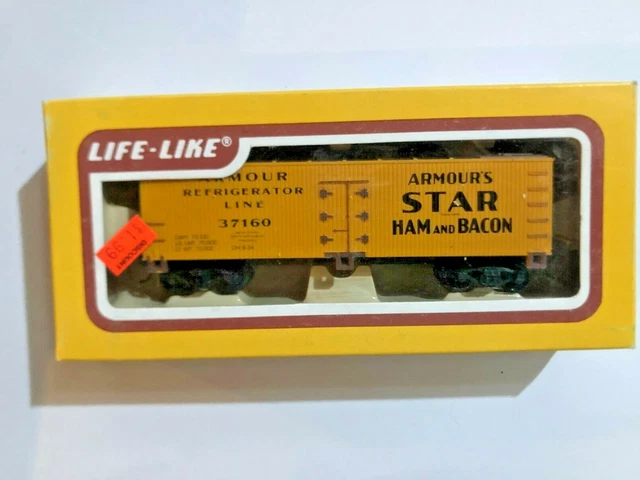 VINTAGE HO SCALE Life-Like 8505 Armour's Star Ham And Bacon Reefer Car ...