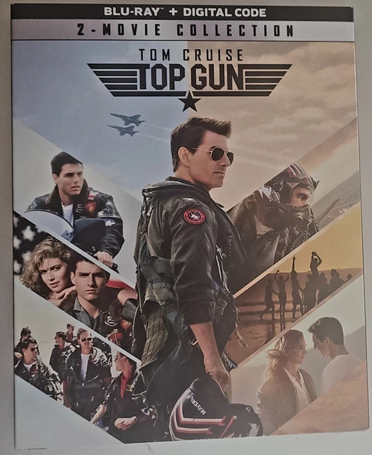 TOP GUN 2-MOVIE Set (Blu-ray, Digital) Tom Cruise, New, w/slipcase £18. ...