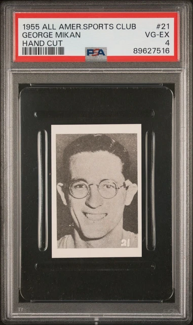 PSA 4 GEORGE Mikan Hof Rookie 1955 All-American Sports Club #21 Grade ...