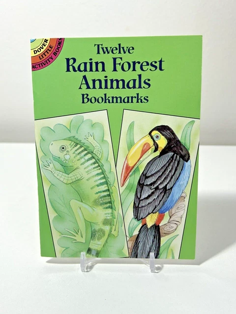 DOVER LITTLE ACTIVITY Books Twelver Rain Forest Animals Bookmarks NEW ...