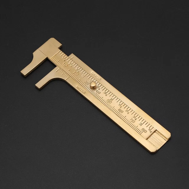 80MM BRASS SLIDING Gauge Vernier Caliper Ruler Measuring Tool Mm/inch ...