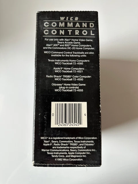 VINTAGE WICO COMMAND Control Arcade Trackball Atari Commodore Sears VIC ...