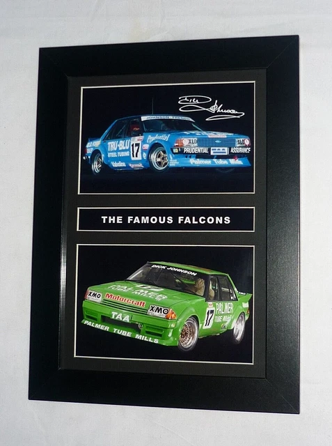 DICK JOHNSON FORD Falcon XD XE The Famous Falcons Signed Framed Black ...