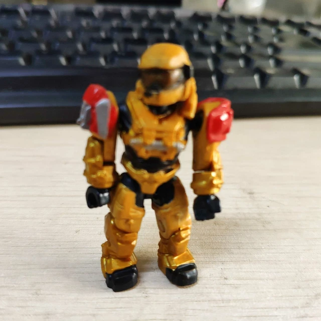 HALO MEGA BLOKS UNSC Gold Spartan Grenadier # 97205 Mini Figufe ...