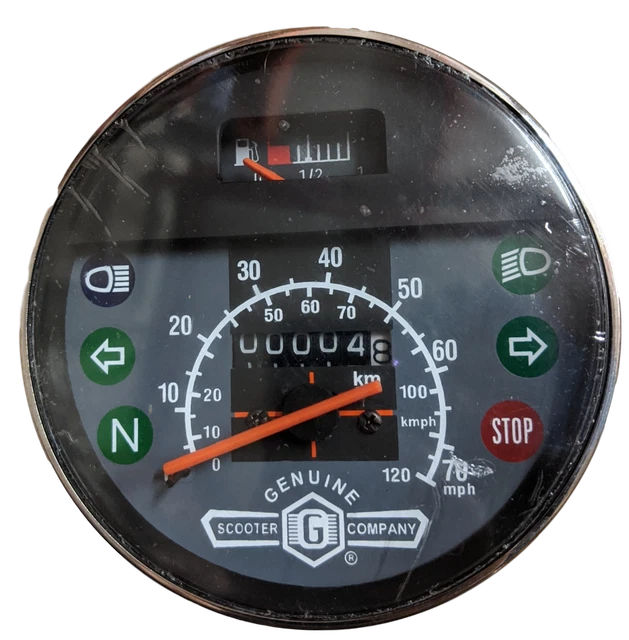 UKSCOOTERS LML STAR DELUXE STELLA SPEEDO BLACK FACE SPEEDOMETER 4T 2T ...
