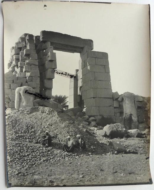 GRANDE PHOTO EGYPTE H. ARNOUX KARNAK statue RAMSES pylône EG107 EUR 10 ...