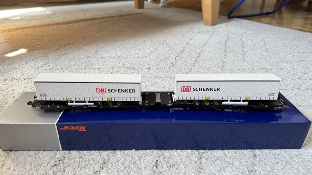 H0 ROCO 77390 Doppeltaschen-Gelenkwagen T3000e Kombiverkehr EUR 90,00 ...