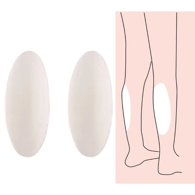 2PCS INVISIBLE SILICONE Adhesive Calf Pads for Straightening and ...