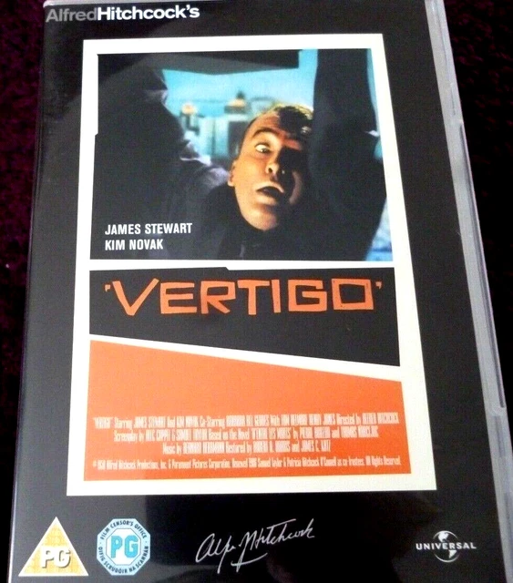 VERTIGO = JAMES Stewart Kim Novak = Like New Hitchcock Classic Thriller ...