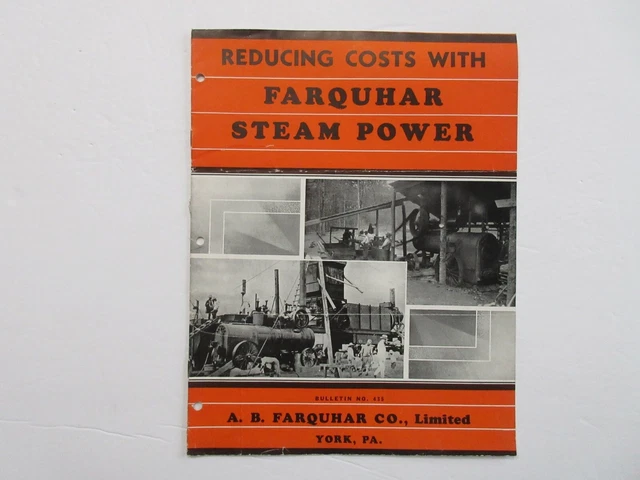 RARE BROCHURE MOTEUR à vapeur Farquhar années 1900 12 pages EUR 442,34 ...
