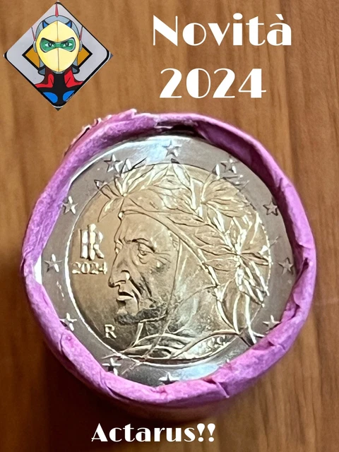 2 EURO ITALIA 2024 Dante Rotolino Rolle Rouleau Cartucho EUR 145,00 ...