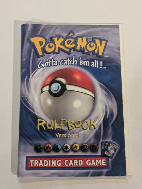 POKEMON TRADING CARD Game TCG Rulebook Version 3 Vintage 1999 Played ...