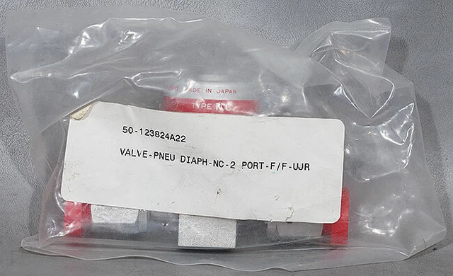 NEW ASM PN: 50-123824A22 Valve-Pneu Diaph-NC-2 Port-F/F-UJR, Fujikin ...
