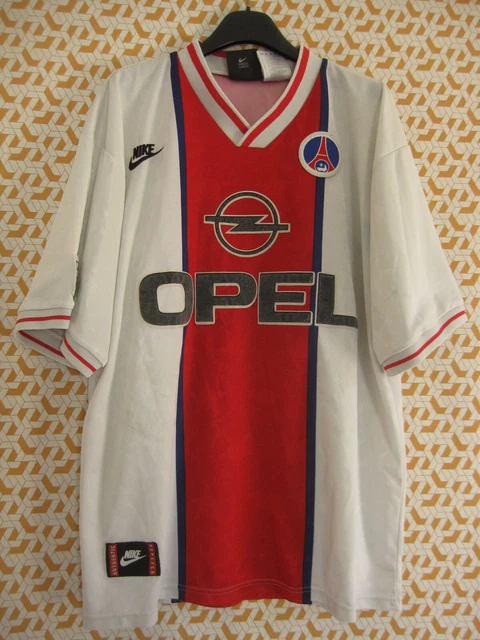 MAILLOT PSG PARIS Saint Germain 1995 Opel shirt Nike jersey vintage ...