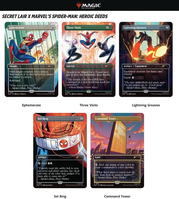 SECRET LAIR X Marvel's Spider-Man: Heroic Deeds - PRESALE - MTG - FOIL ...