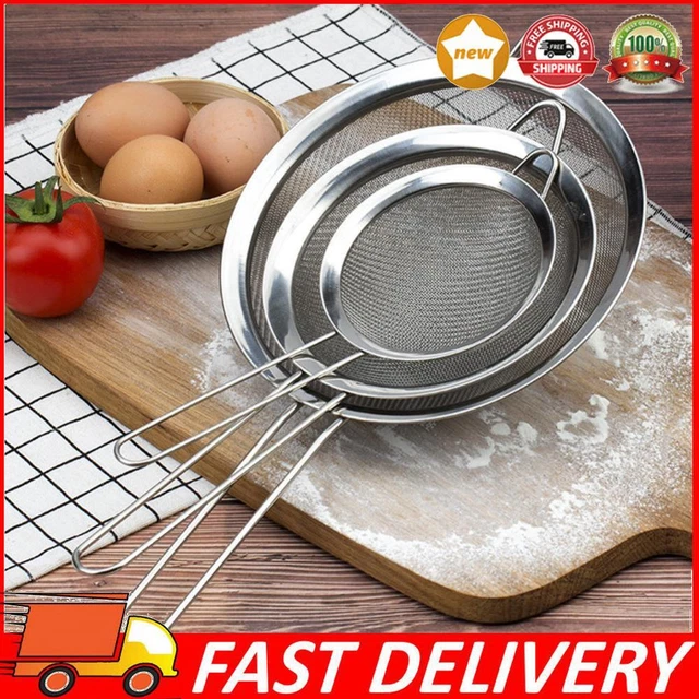 STAINLESS STEEL FLOUR Sieve Multi-function Flour Mesh Filter for Home ...