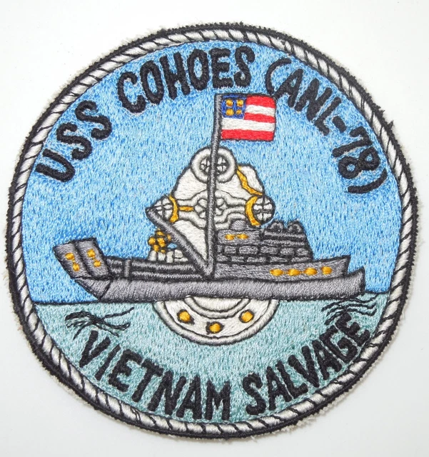 ORIGINAL US NAVY 1960s Vietnam War USS Cohoes ANL-78 Salvage Patch E20 ...