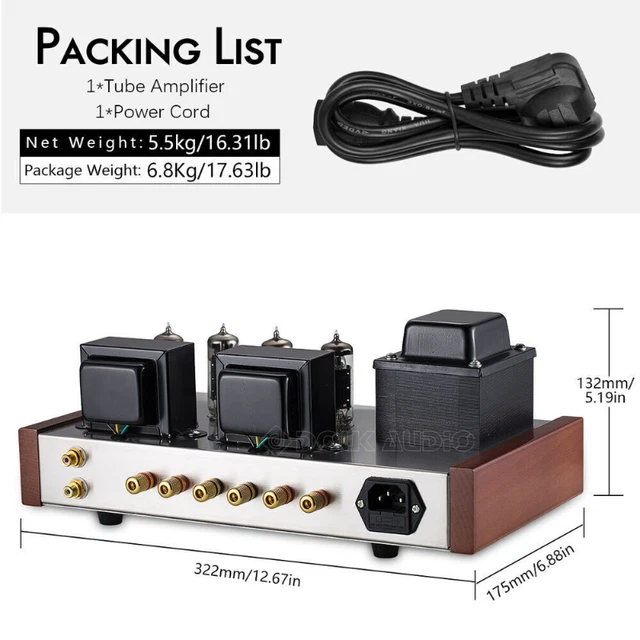 HIFI VACUUM TUBE Amplifier Class AB Push-pull Stereo Audio Amp Kit ...