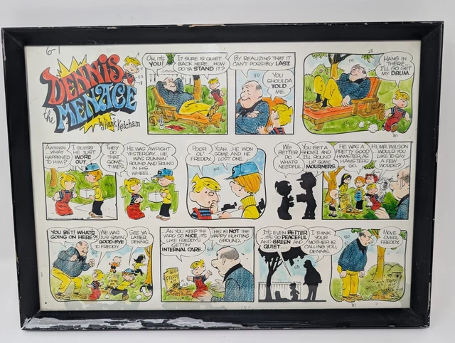 DENNIS THE MENACE Hand-Colored Print by Hank Ketcham – Signed Sunday ...