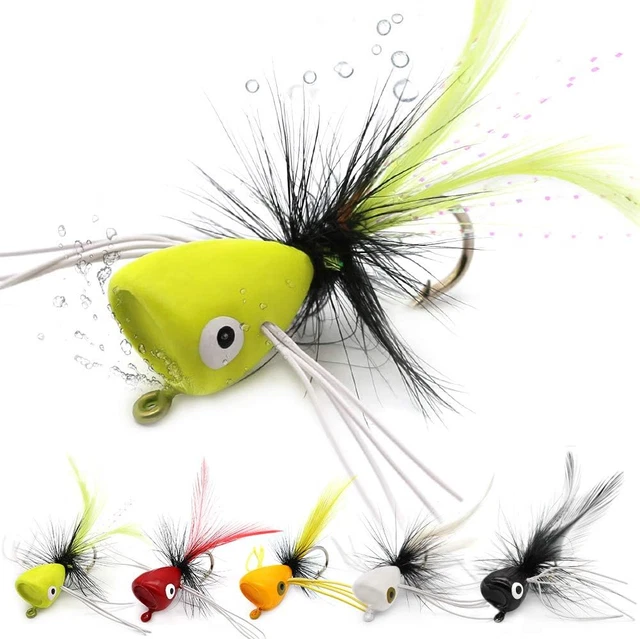 POPPER-FLIES-FOR-FLY-FISHING-TOPWATER-BASS-PANFISH-BLUEGILL POPPERS ...
