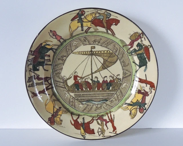 ROYAL DOULTON BATTLE Of Hastings Plate Antique- 1066 From The Bayeux ...