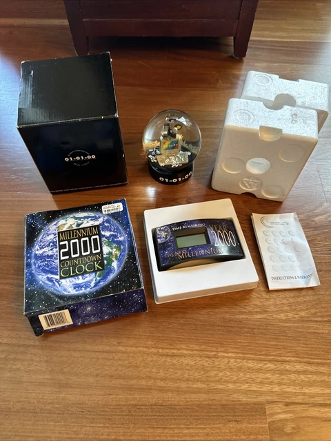 MILLENIUM 2000 COUNTDOWN Clock NOS New Battery + Manual + 01-01-00 ...