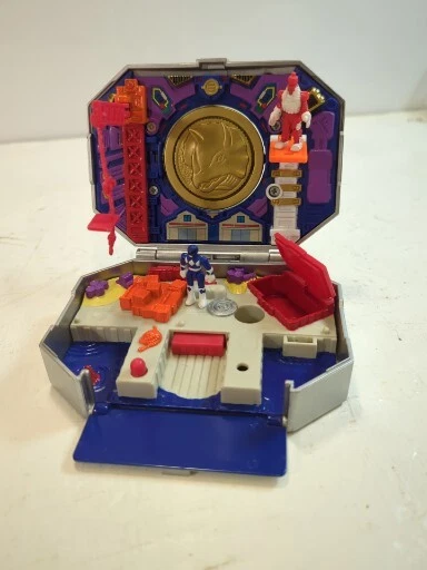 POWER RANGERS MICRO Morphin Playset Blue Polly Pocket Compact Toy ...