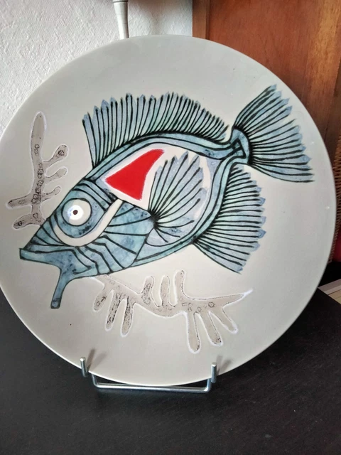 PATRICK CHAUSSEPIED, CÉRAMISTE à Quimper . Plat au poisson. PIECE ...