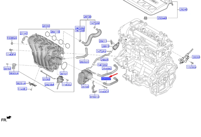 KIA CEED MK3 CD Tuyau d'eau B 254692B200 NEUF ORIGINE EUR 35,11 ...