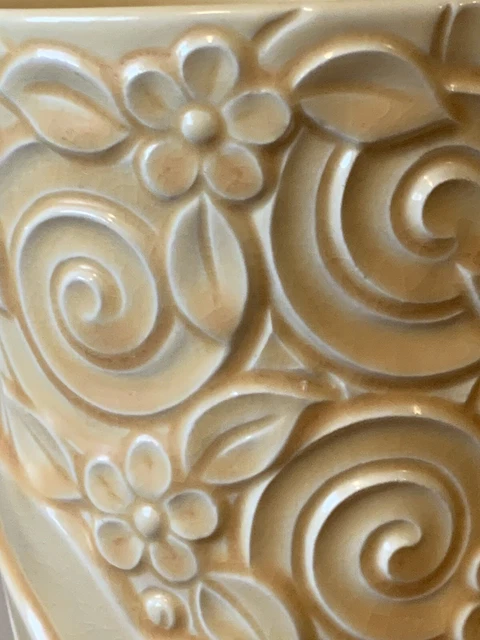 FABULOUS LARGE WADE ART DECO STYLE JUG VASE 371 YELLOW WITH RELIEF ...